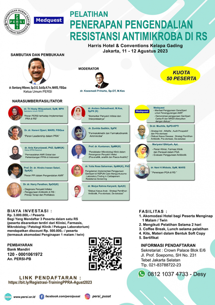 Penerapan Pengendalian Resistansi Antimikroba di RS – PERSI