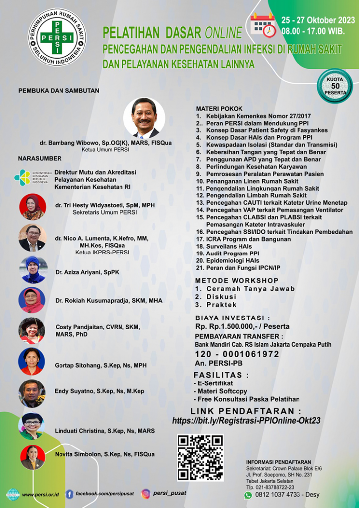 Pelatihan Dasar Pencegahan dan Pengendalian Infeksi di RS dan Fasyankes ...